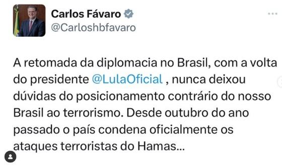 Fávaro Defende Lula Em Declaração Sobre Israel E O Holocausto Estadão Mt